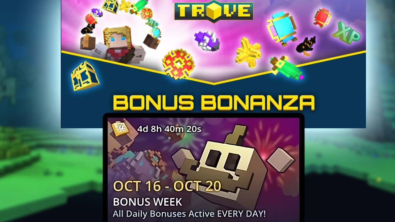 All Daily Bonuses Active Everyday | Trove Bonus Bonanza Challenge - YouTube