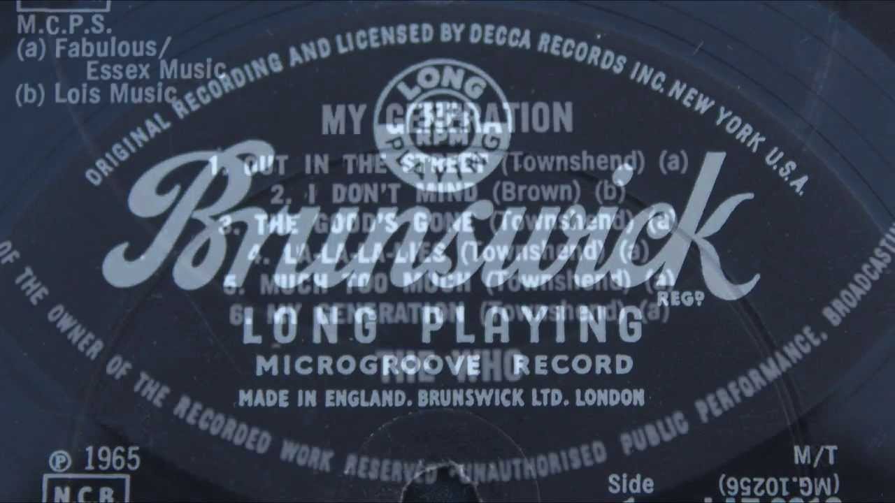 MY GENERATION - THE WHO - THE FIRST PRESS - VINYL ROCK - YouTube