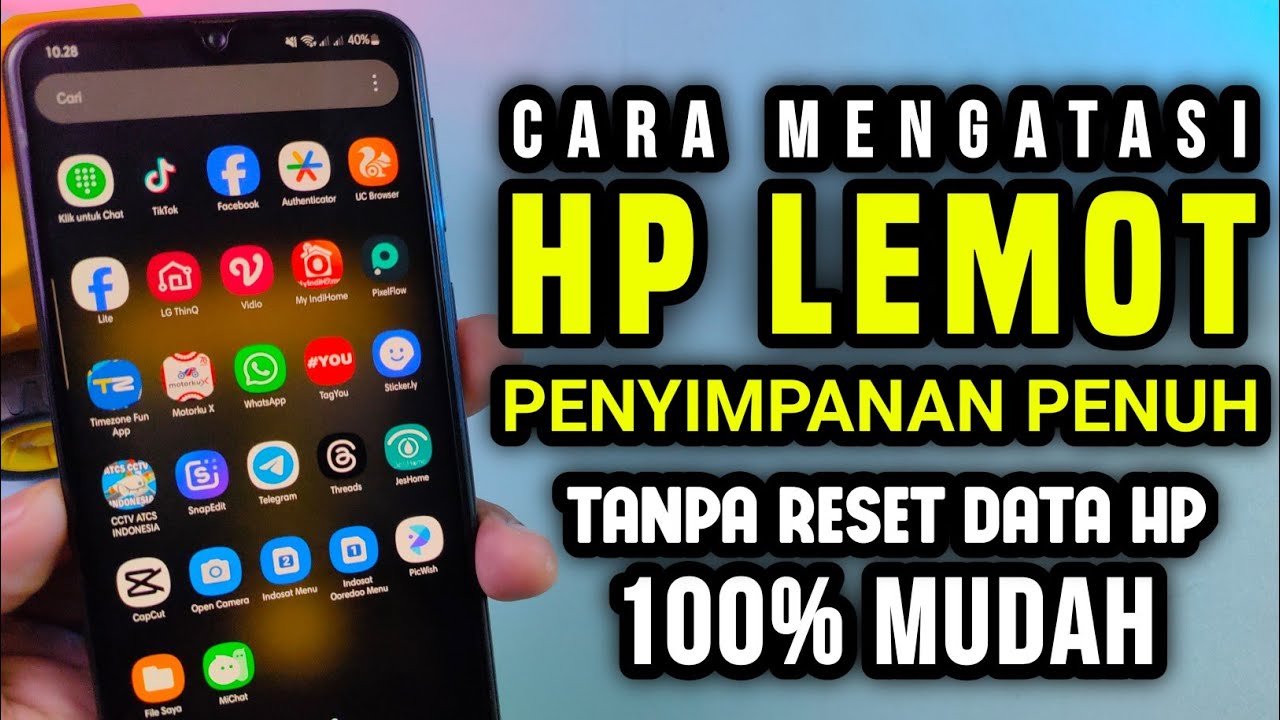Cara mengatasi hp lemot dan penyimpanan penuh tanpa reset data hp - YouTube