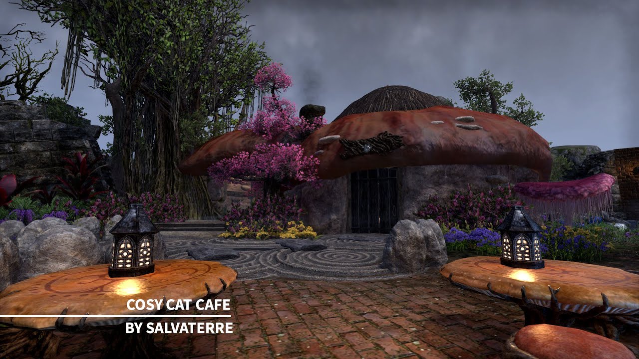 ESO Housing- Cosy Cat Cafe (Exorcised Coven Cottage) - YouTube