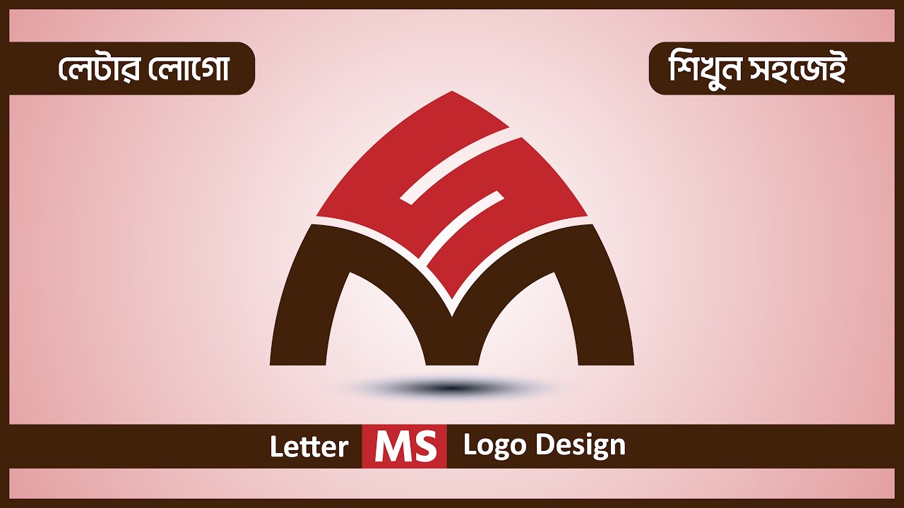 Letter MS Logo design || Easy way to create letter MS logo || Adobe ...