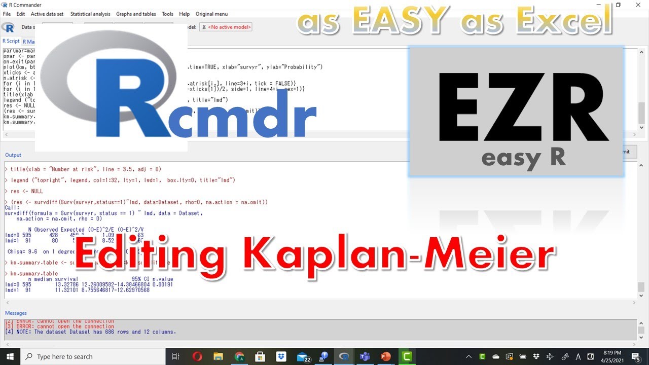Editing KM graph on EZR - YouTube
