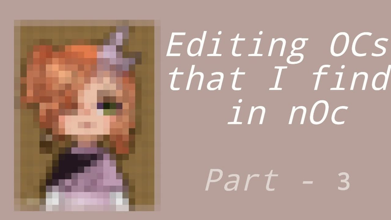 Editing OCs that I find in nOc|Part 3/?|Traditional drawing converted ...