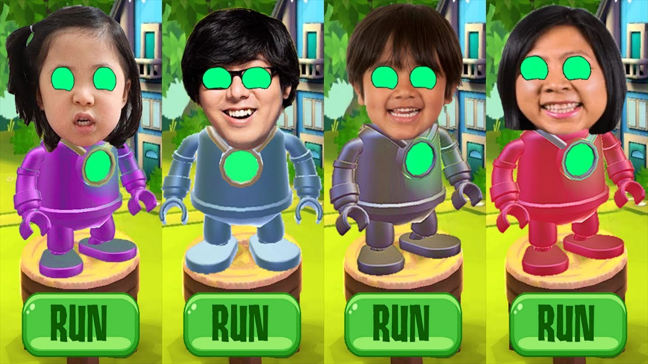 Tag with Ryan - Kaji Family in Robo-Ryan Costumes - Run Gameplay - YouTube