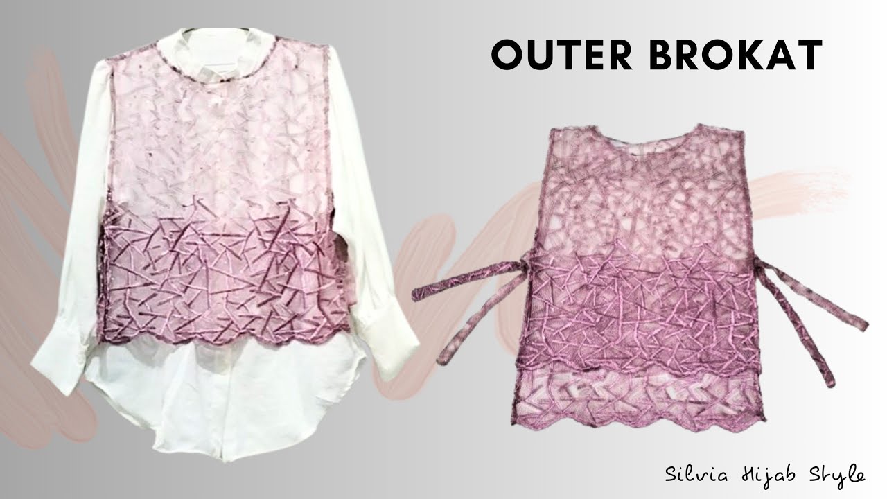 Cara Membuat Pola Outer Brokat | Outer Brokat Kondangan - YouTube