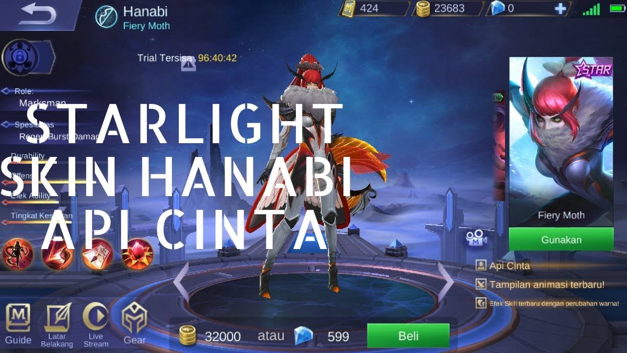 Review Starlight skin HANABI Fiery Moth - YouTube