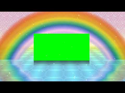 Amazing Green screen rainbow frame video background - YouTube