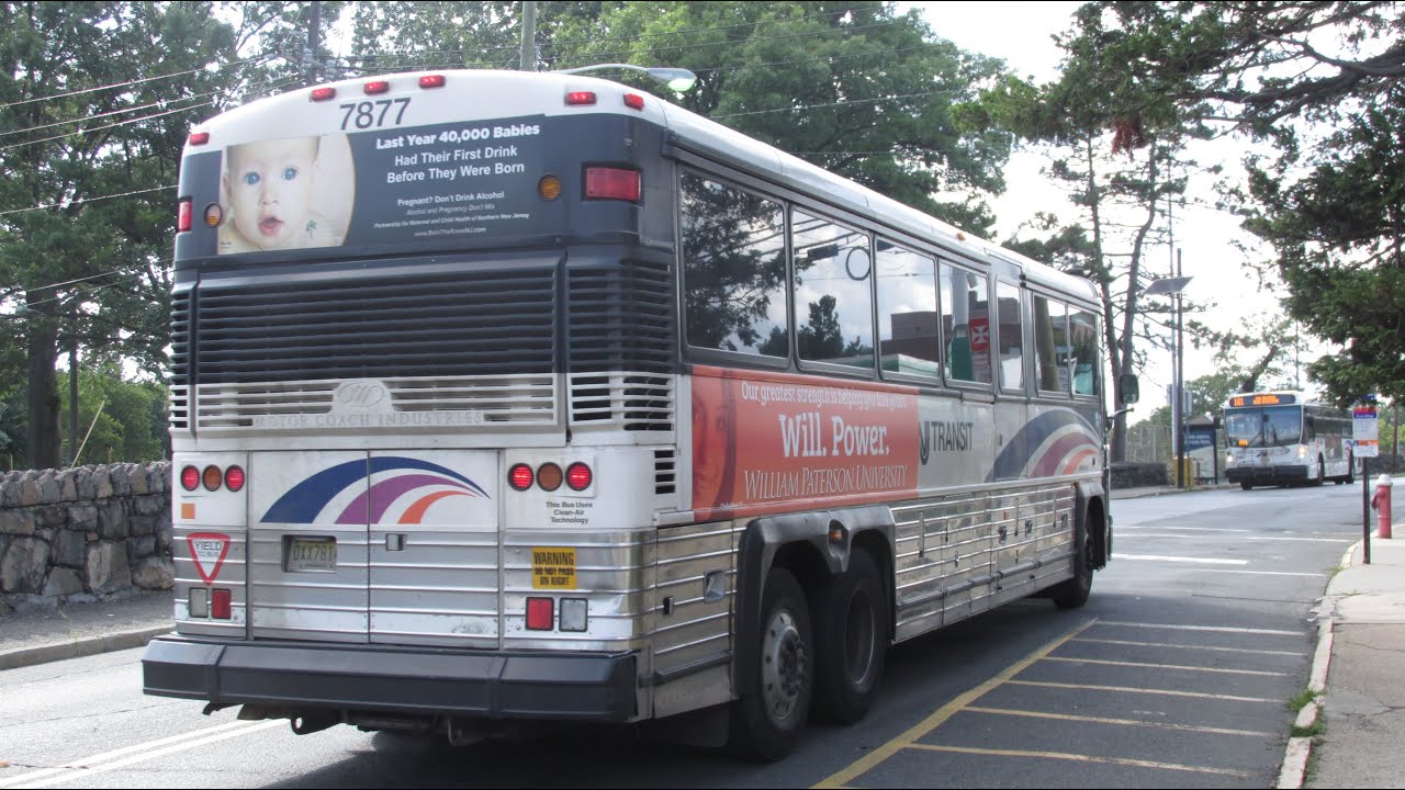 NJT MCI D4000 #7877 on the 165 to Westwood (Inside) in HD - YouTube