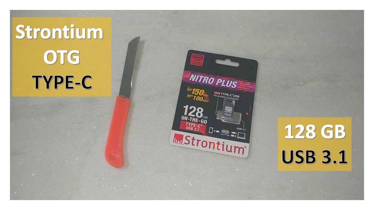 Unboxing & Review of Strontium 128GB OTG Type-C USB-3.1 Pendrive - YouTube
