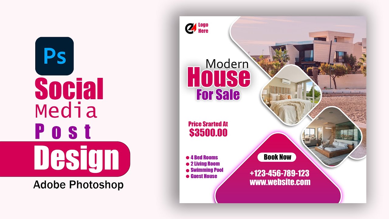 Social Media Post Graphic Design Adobe Photoshop Tutorial #shorts # ...