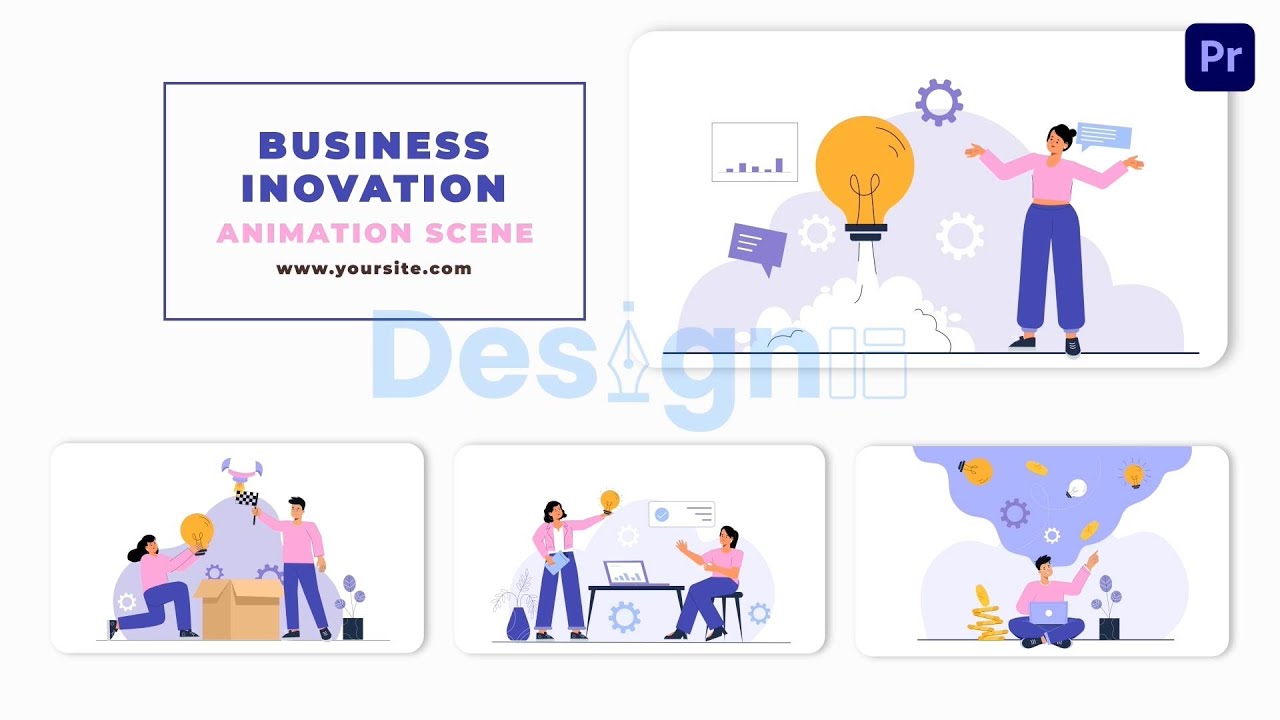 Business Innovation Animation Scene Premier Pro Template - YouTube