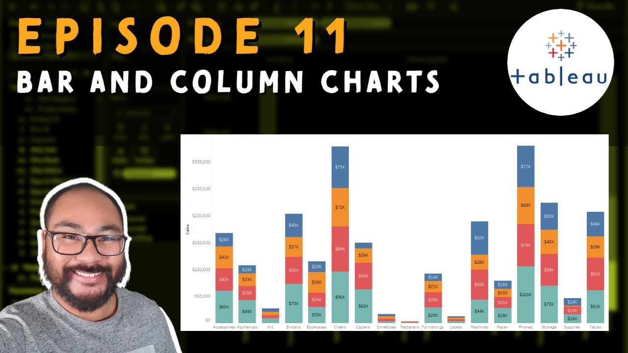 Episode 11 - Building your first set of Bar and Column Charts - YouTube
