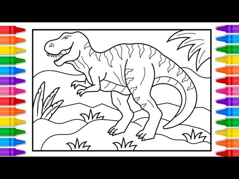 Dinosaur Drawing and Coloring for kids | 🦖How to draw and color ...