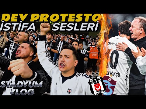 SERGEN YALÇIN İSTİFA SESLERİ | BEŞİKTAŞ TRABZONSPOR 1-2 | YÖNETİME TAKIMA DEV PROTESTO |STADYUM VLOG