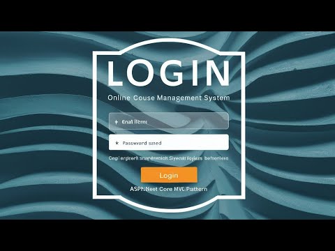 #5 Login form for online course management system using asp.net core ...