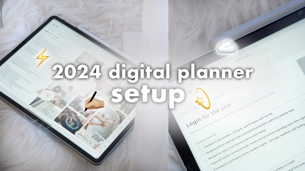 My 2024 Digital Planner Setup | Vision Boards, Goal Setting, Decorative ...