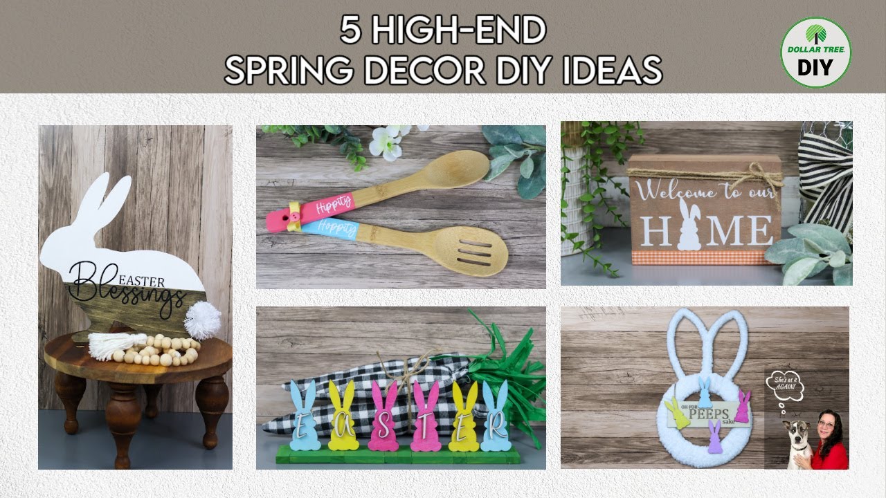 5 High-End Farmhouse Spring Decor | Dollar Tree Spring Decor DIY - YouTube