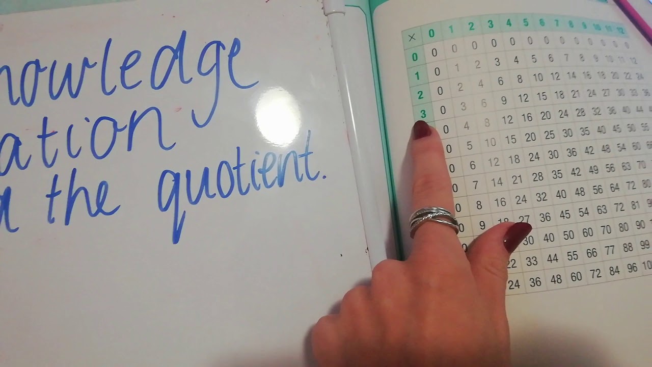 Using Multiplication Tables to find the Quotient. 7 Maths. - YouTube