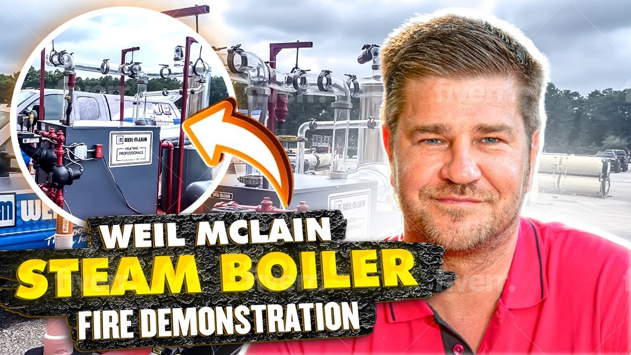 Weil McLain Steam Boiler with Pyrex Glass Piping Live Fire ...