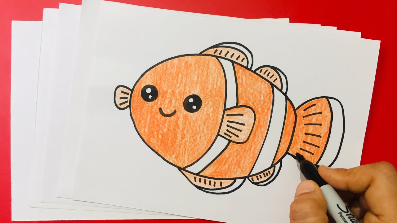 How to Draw Fish For Kids Step by Step|5 Simple and Easy Fish Drawing ...