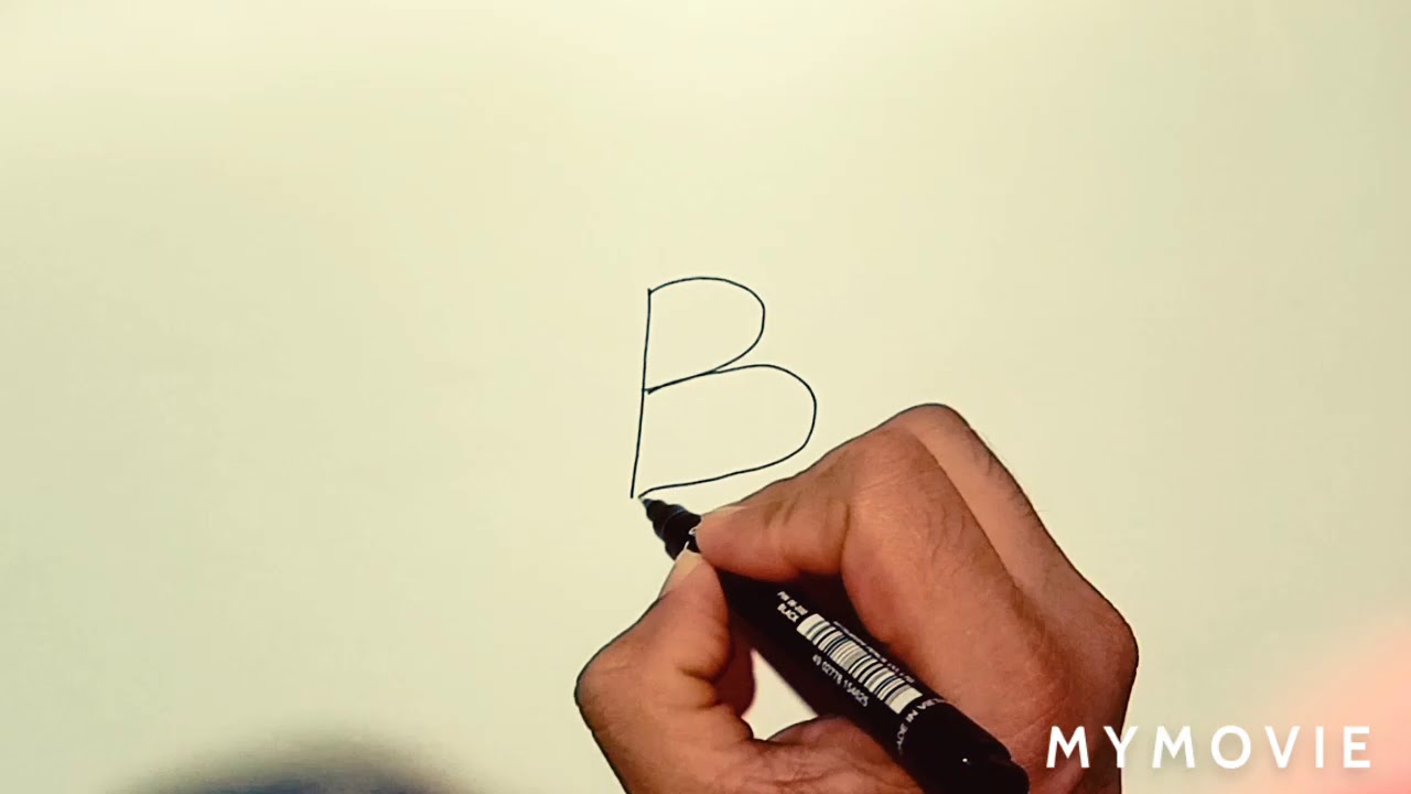 Creative Letter Art Drawing ( B is for Butterfly) - YouTube