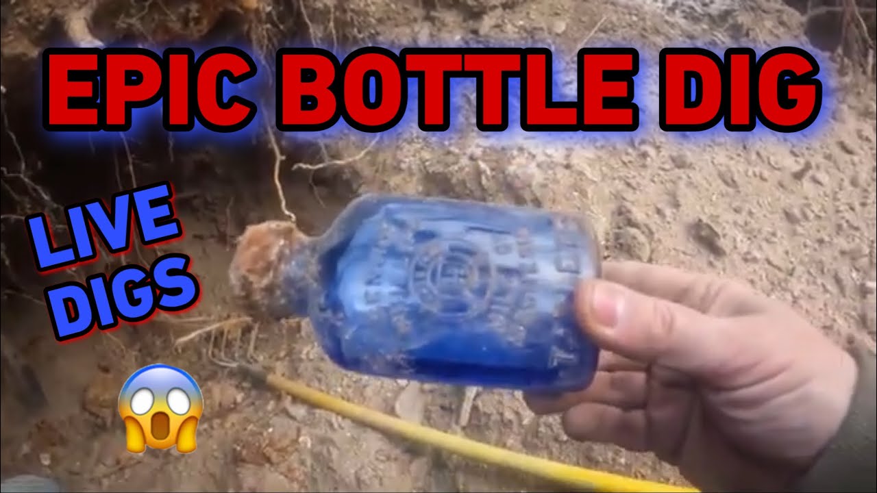 Amazing VINTAGE Bottles Dug Up. Bottle Digging. Live Digs. Check this ...
