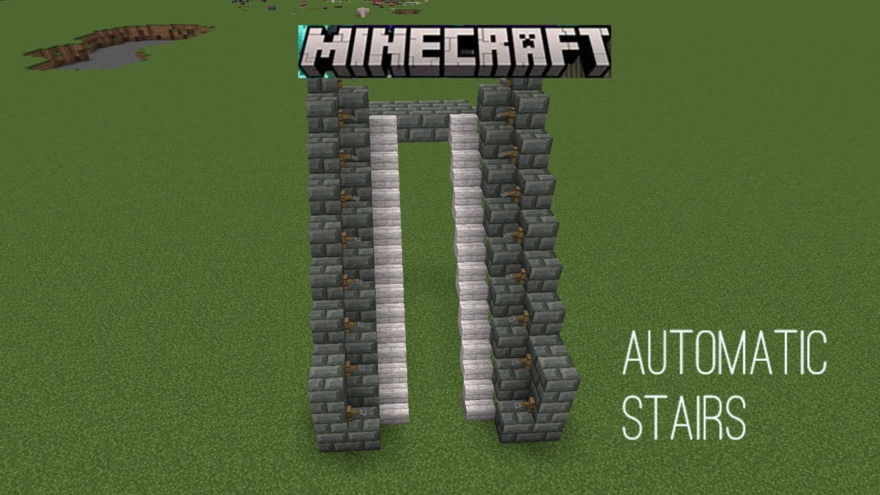 How to make an automatic redstone stairs in Minecraft - YouTube