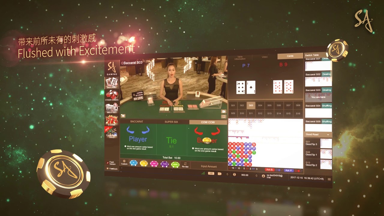 SA Gaming Live Games 真人游戏 - YouTube