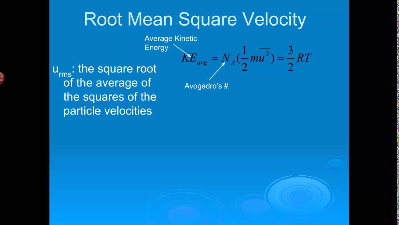 Root Mean Square Velocity (AP Chemistry) - YouTube
