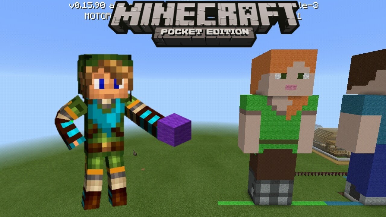 minecraft pe Tutorial Estatua de Alex - YouTube