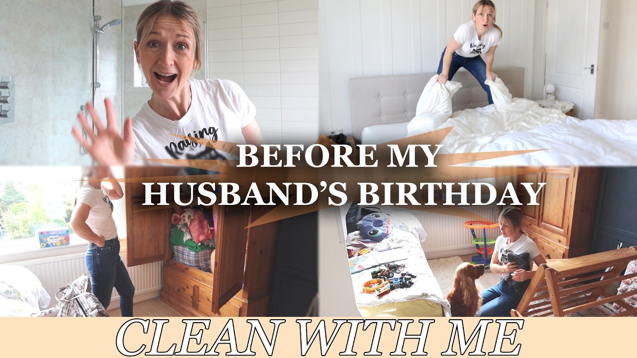 CLEAN WITH ME BEFORE HUSBAND'S BIRTHDAY | CLEANING MOTIVATION | ALINA ...