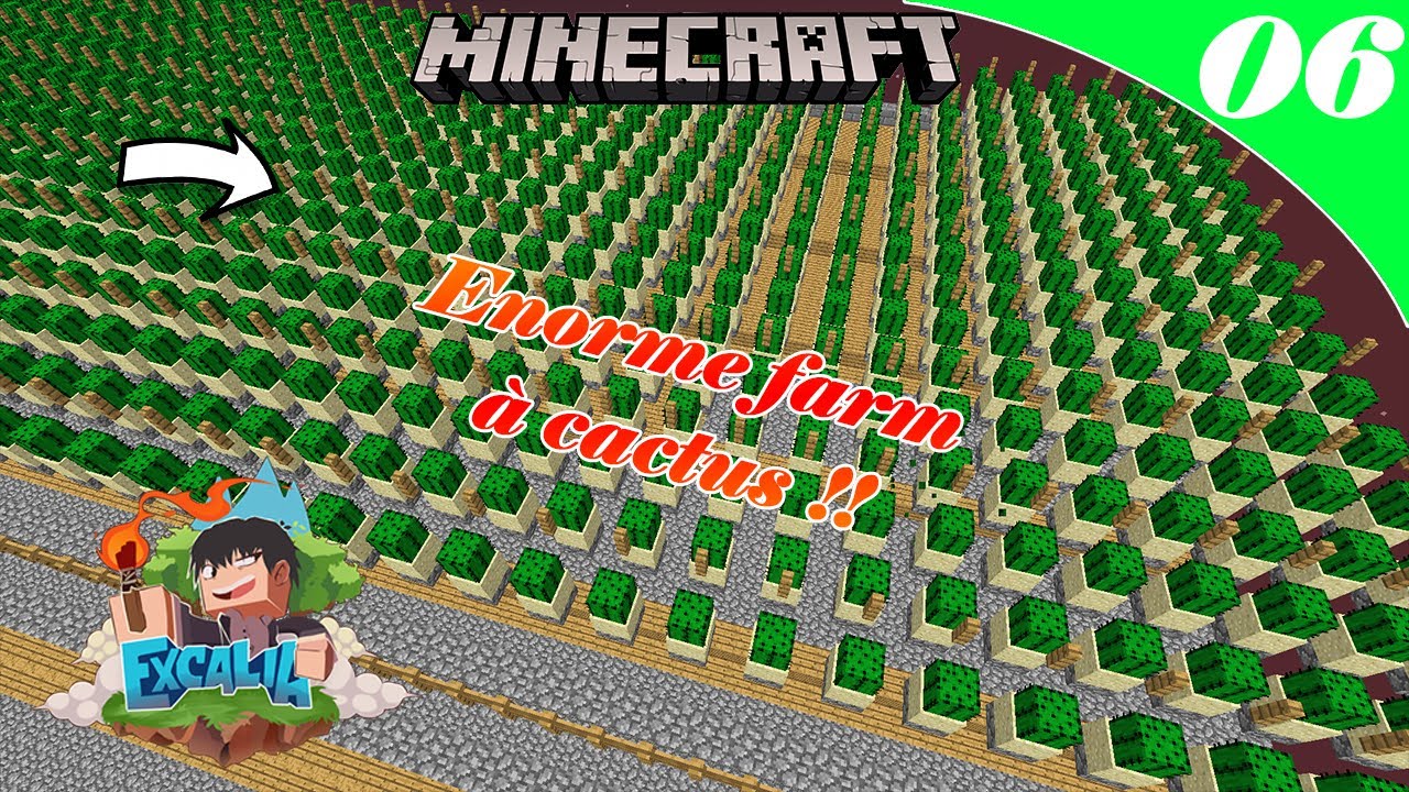 CONSTRUCTION D'UNE ÉNORME FARM À CACTUS !!! | Excalia #6 [Minecraft ...