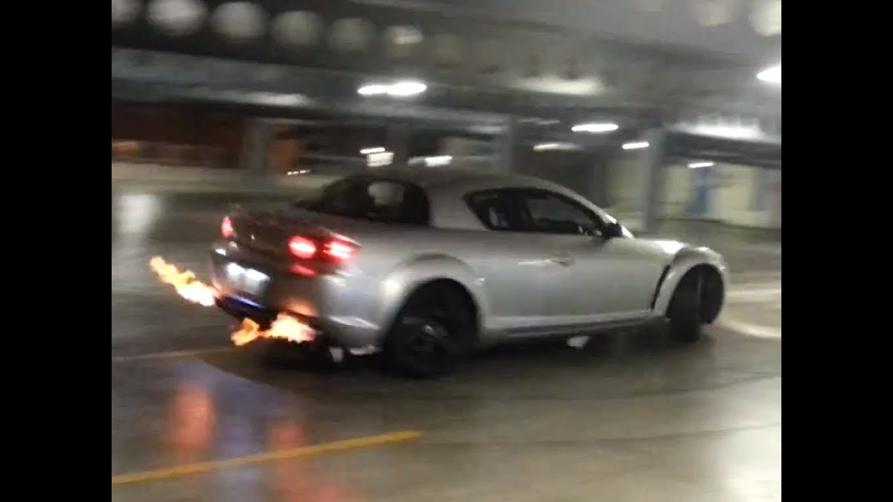 Mazda RX8 spitting flames while drifting (HD) - YouTube