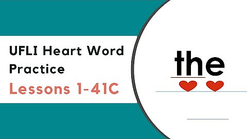 UFLI Heart Words - YouTube