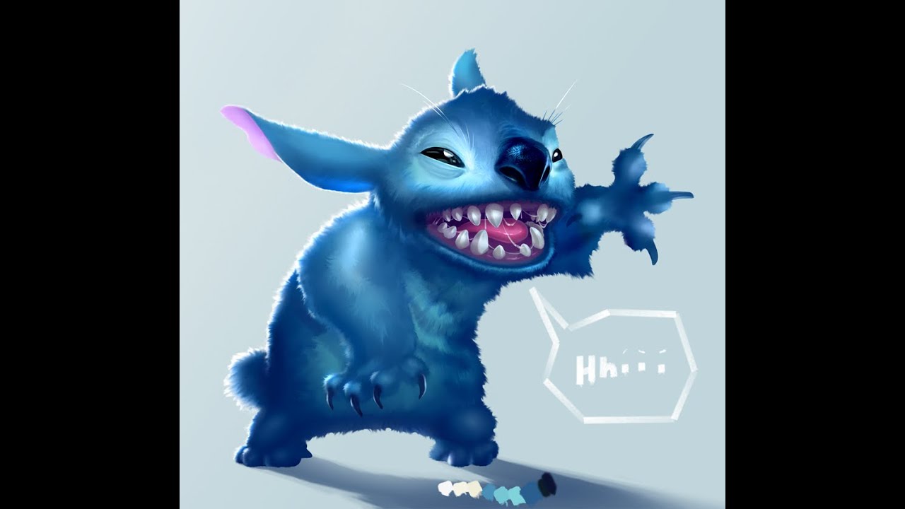 Painting a realistic Stitch on Photoshop :) - YouTube