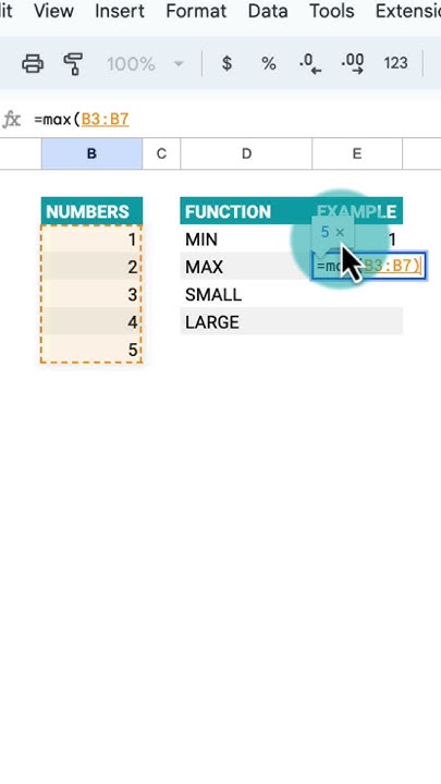 MIN, MAX, SMALL and LARGE Functions - YouTube