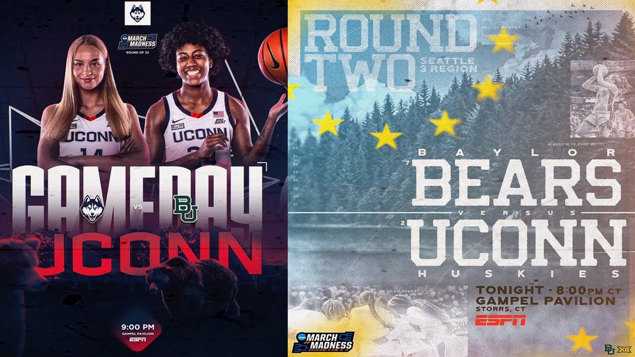 (2) UConn vs (7) Baylor | 2023 NCAA Tournament: Second Round | 3.20.23 ...