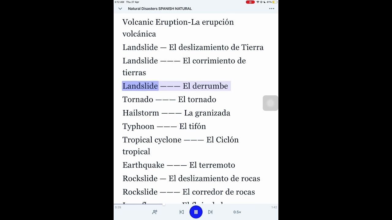 SPANISH NATURAL DISASTERS #1 🔥 - YouTube