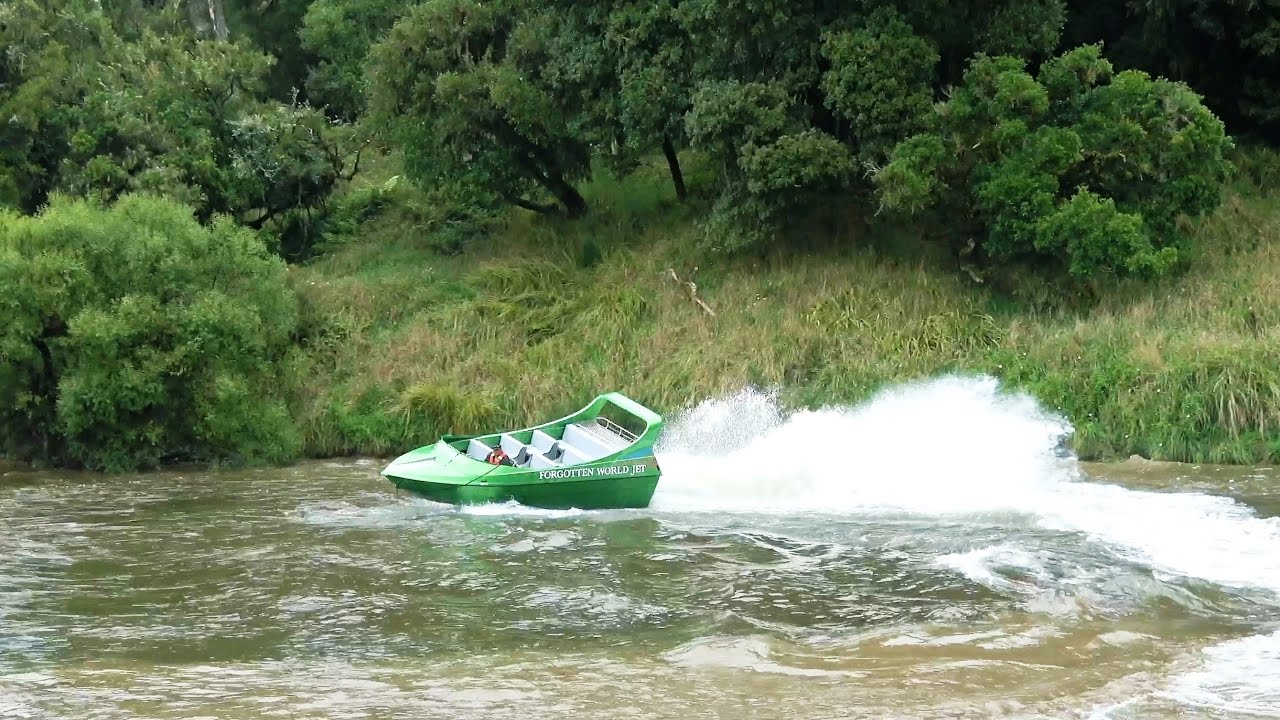 Jet boat on the Whanganui River with Forgotten World Adventures - 4K ...