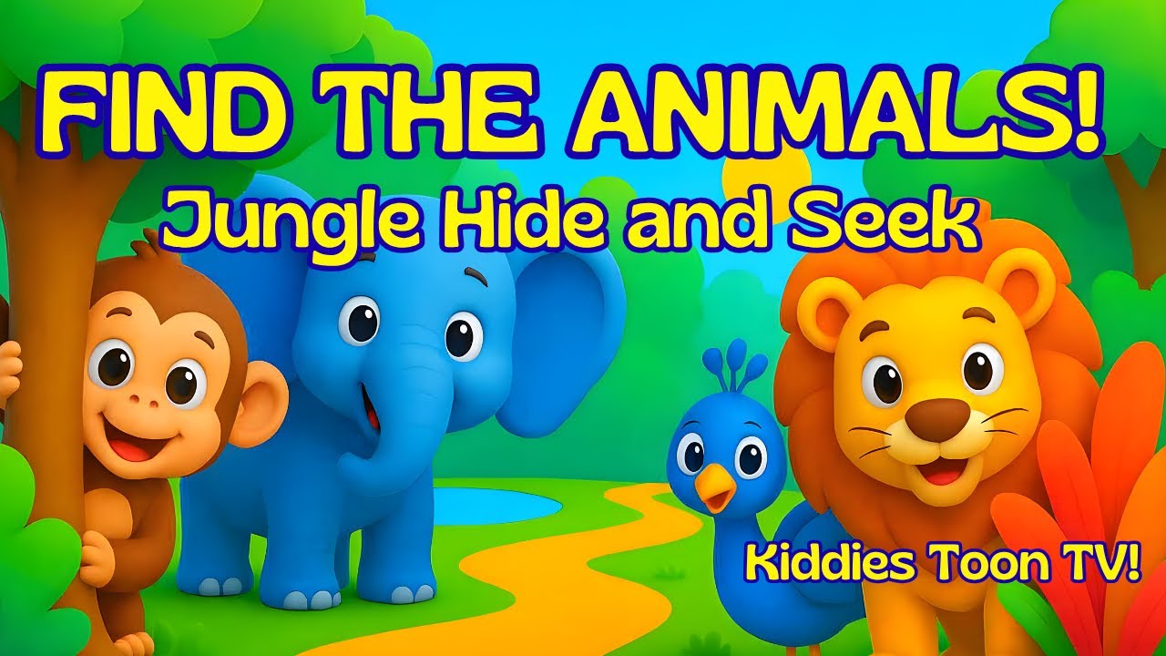 Jungle Hide and Seek for Kids | Learn Animal Sounds & Have Fun! - YouTube