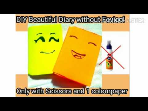 DIY very easy Diary without Fevicol | DIY beautiful Crafts with Ginny ...