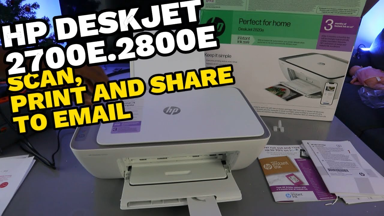 How To Scan With HP Deskjet 2820e Print Your Document ,Save PDF and ...