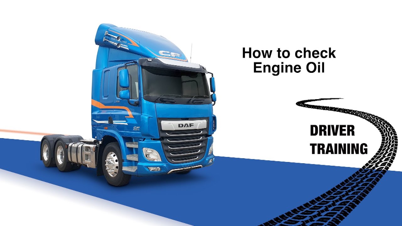 How to check DAF engine oil level V2 - YouTube