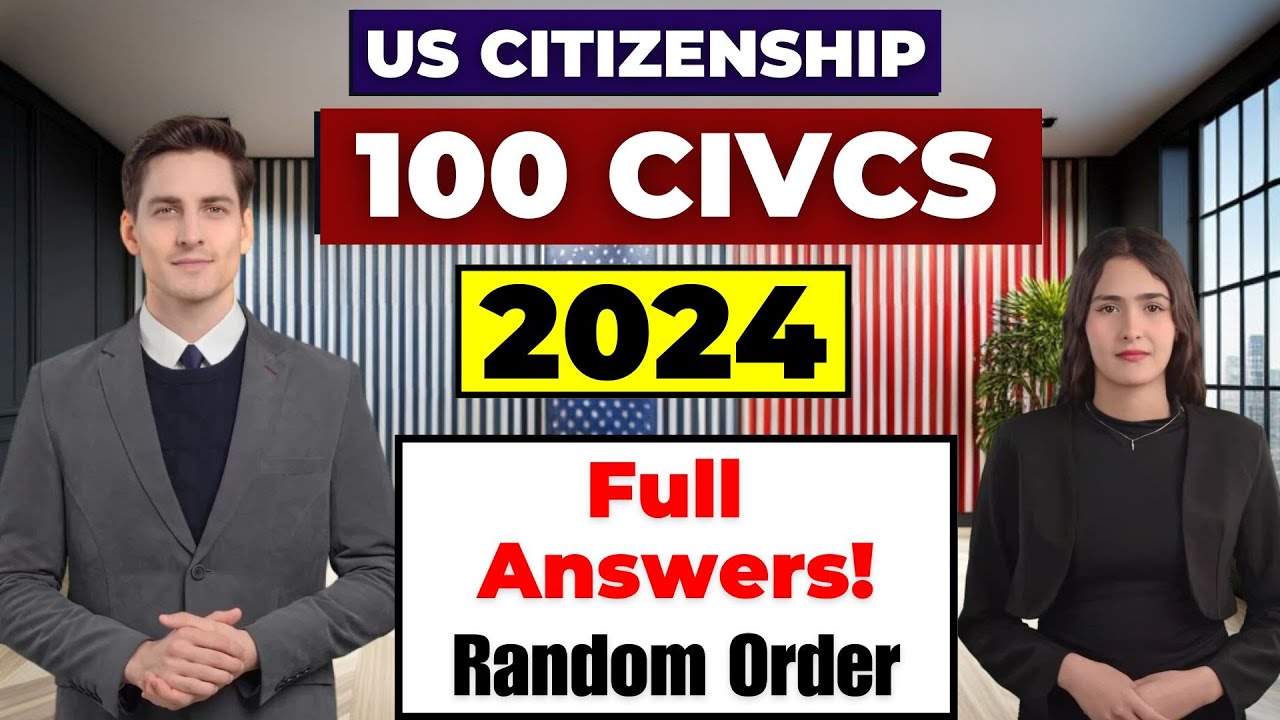 2024 100 Civics Questions and Answers in random order and EASY ANSWERS ...