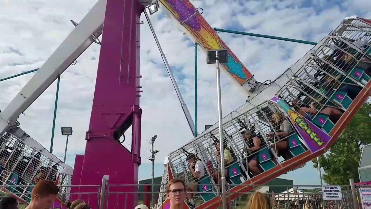 2017 Wilson County Fair SKYFALL ride at double speed - YouTube