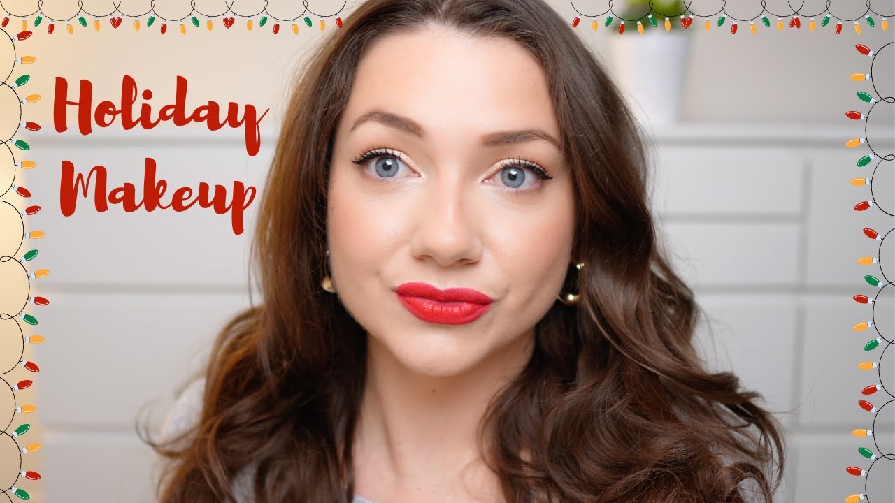 Easy Holiday Makeup Tutorial - YouTube