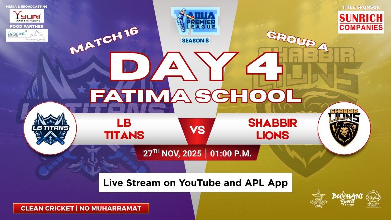 Day 4 | LB Titans Vs Shabbir Lions | Aqua Premier League Season - 8 ...