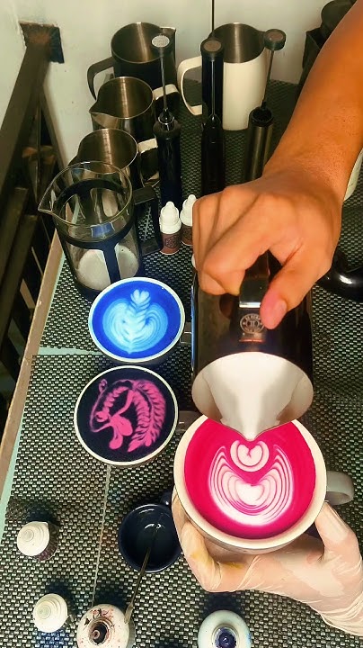 Belajar Latte Art tanpa susu Dan kopi dengan mudah Dan praktis bisa dicoba dirumah dengan ...