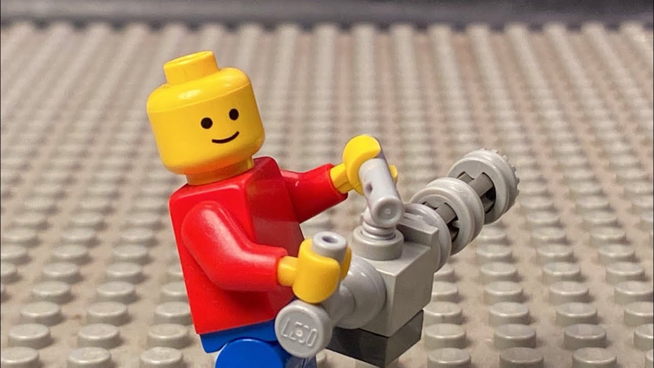 Lego Man tests his new toy - YouTube