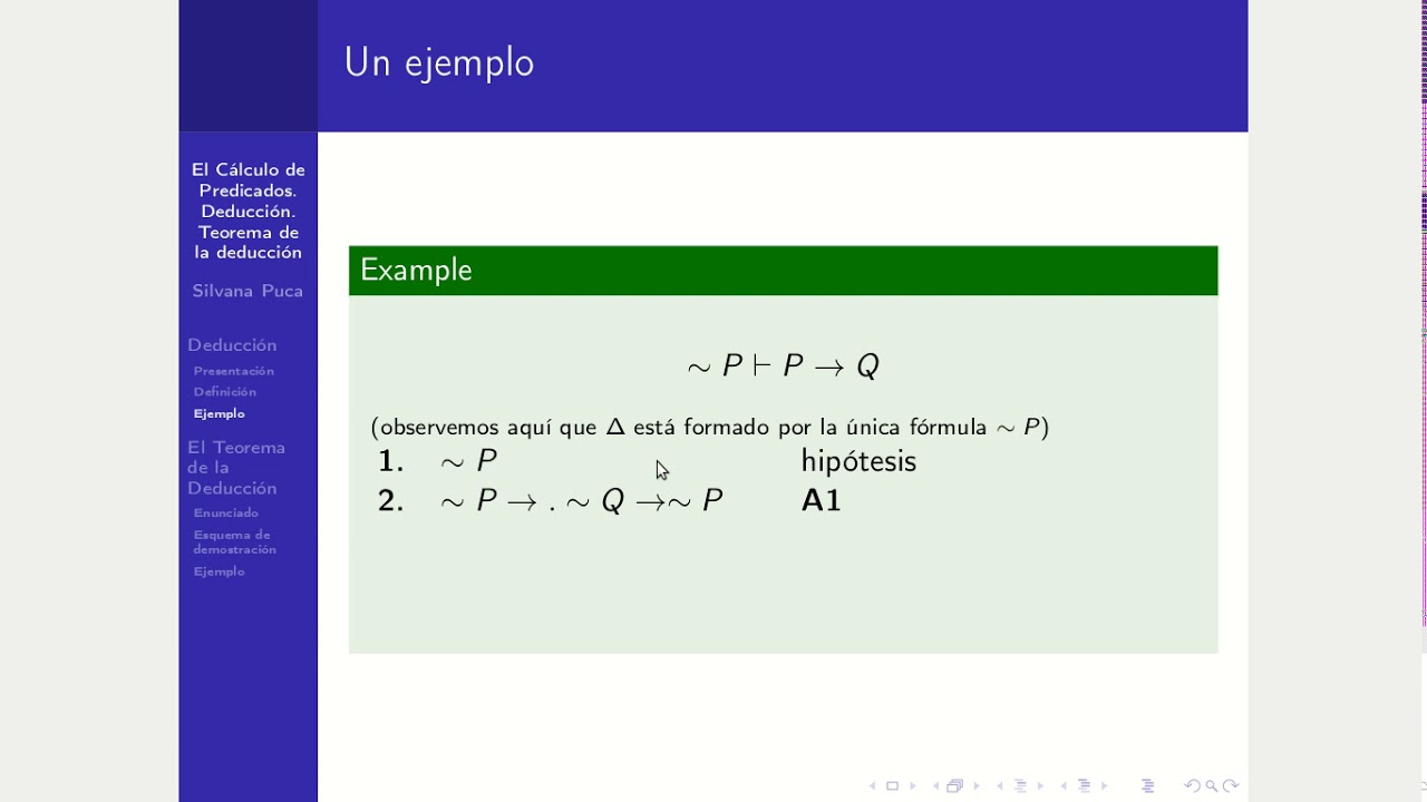Clase 2: Deducción y Teorema de la Deducción - YouTube